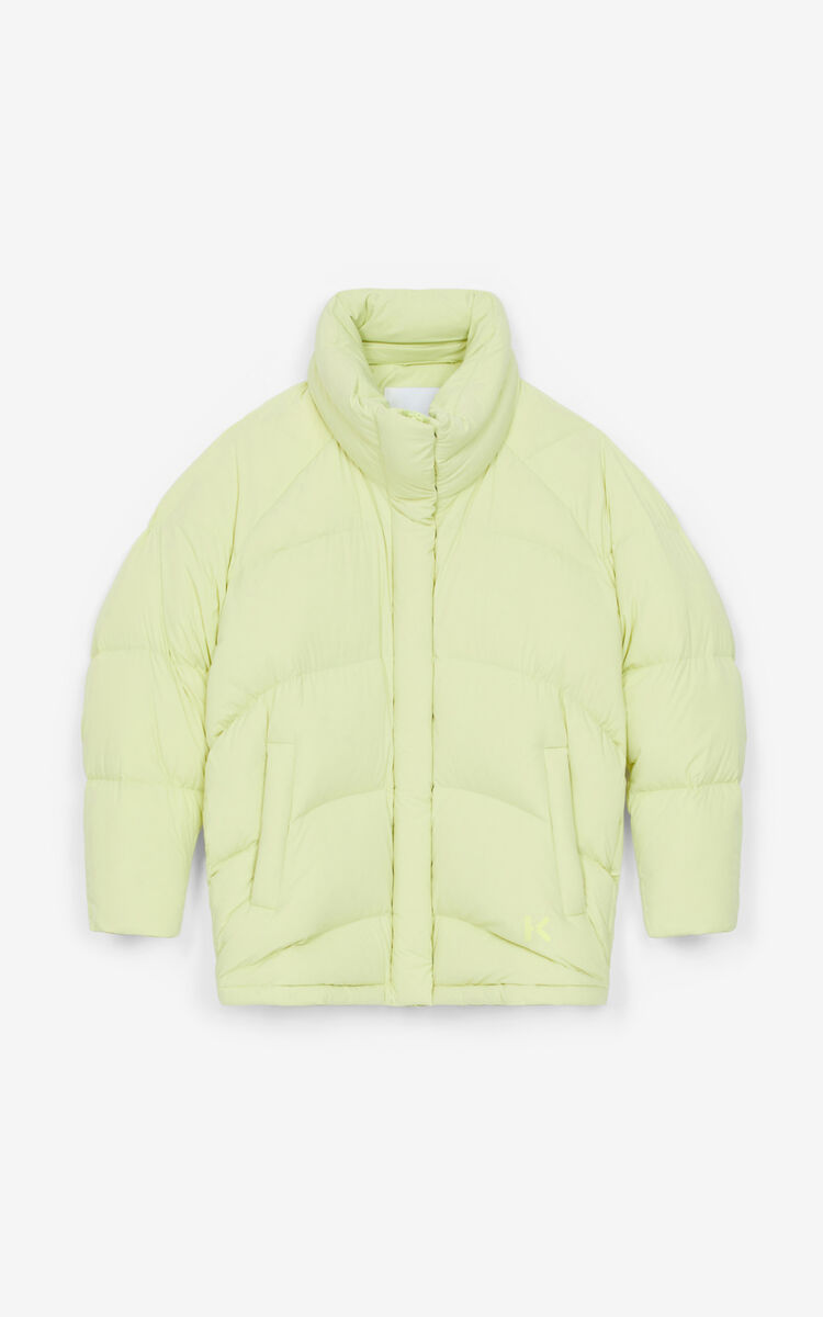KENZO Oversized Down Jacket - Lime | Follestad
