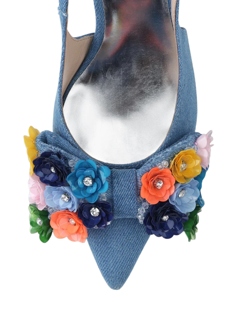 Custommade Alima Multi Flower - Denim | Follestad