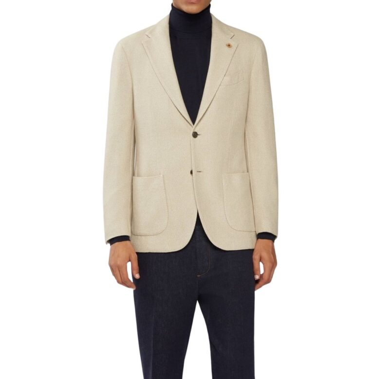 Lardini Jacket In Cashmere and Silk - Beige | Follestad