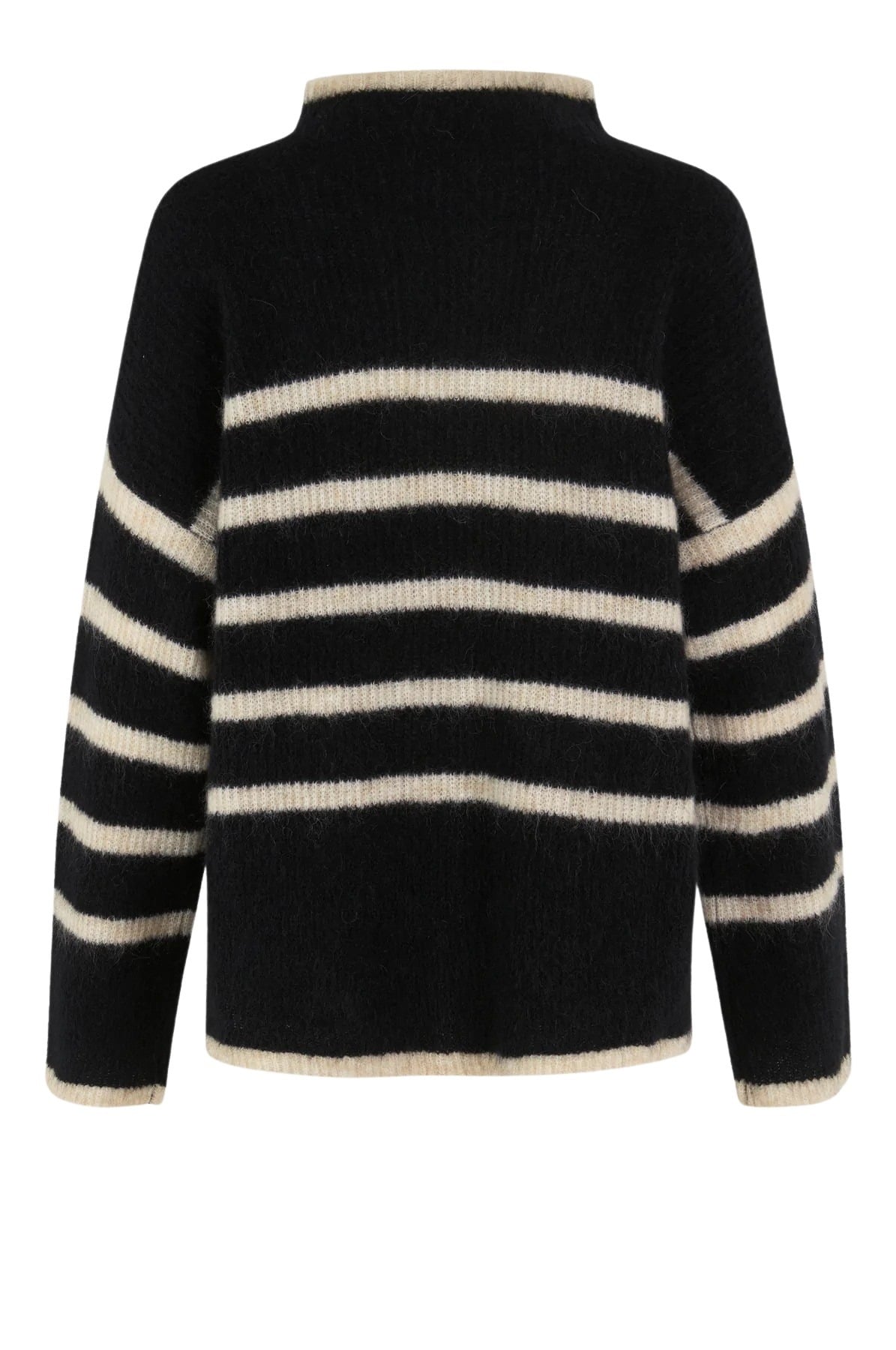 Second Female Ovalis Knit T-Neck - Sort | Follestad