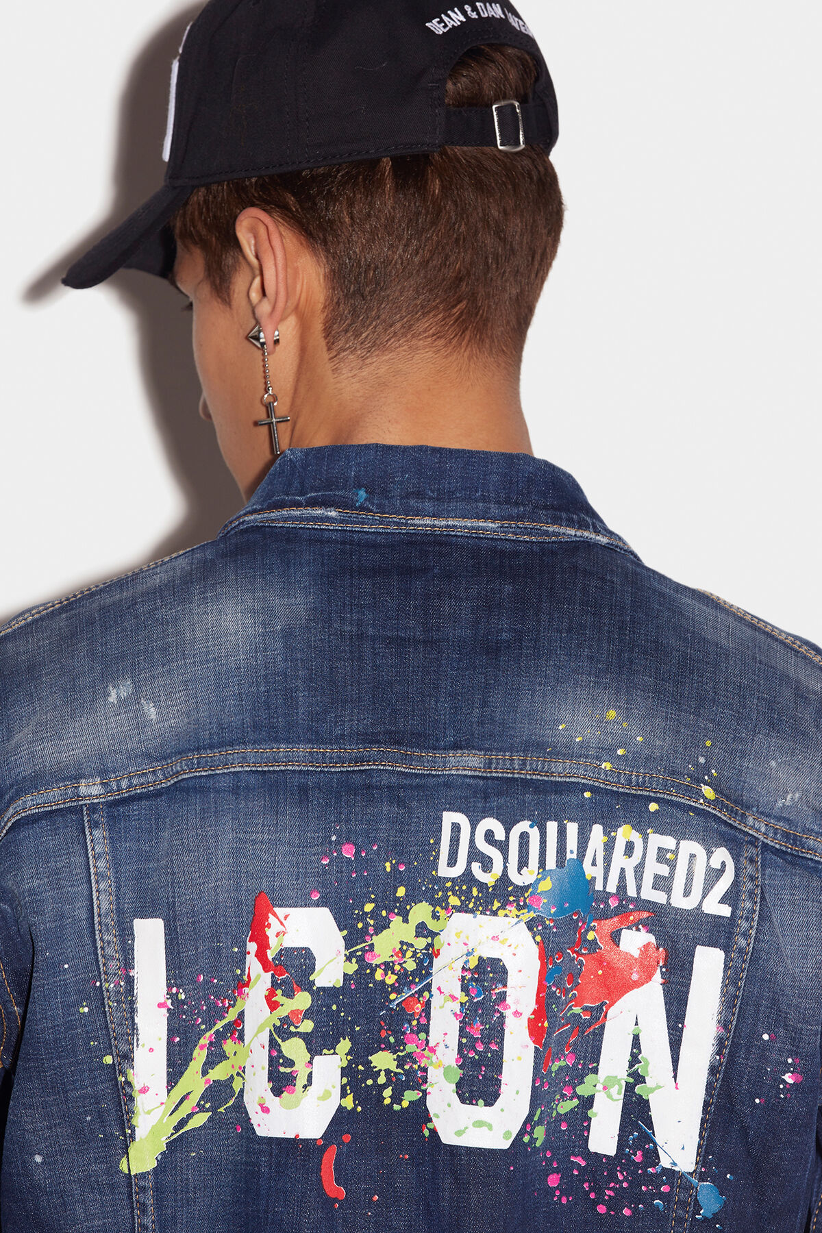 Dsquared2 Icon Splatter Dan Jacket - Blå | Follestad