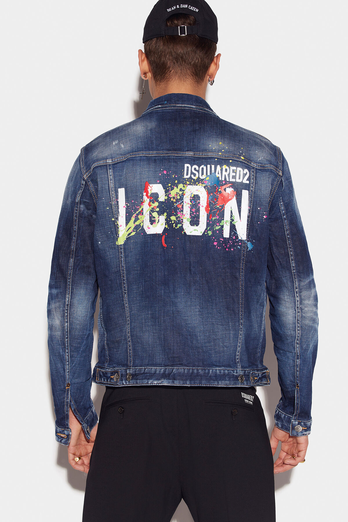 Dsquared2 Icon Splatter Dan Jacket - Blå | Follestad