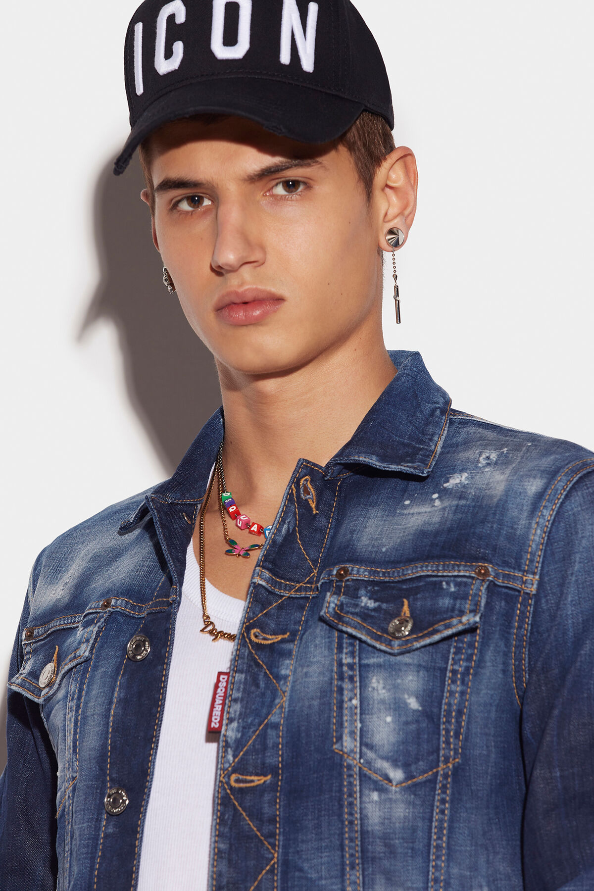 Dsquared2 Icon Splatter Dan Jacket - Blå | Follestad