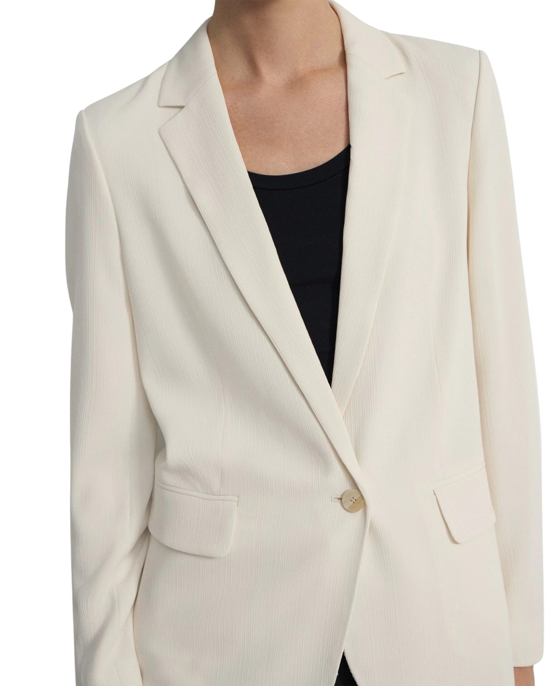 Theory Blazer in Admiral Crepe - Hvit | Follestad