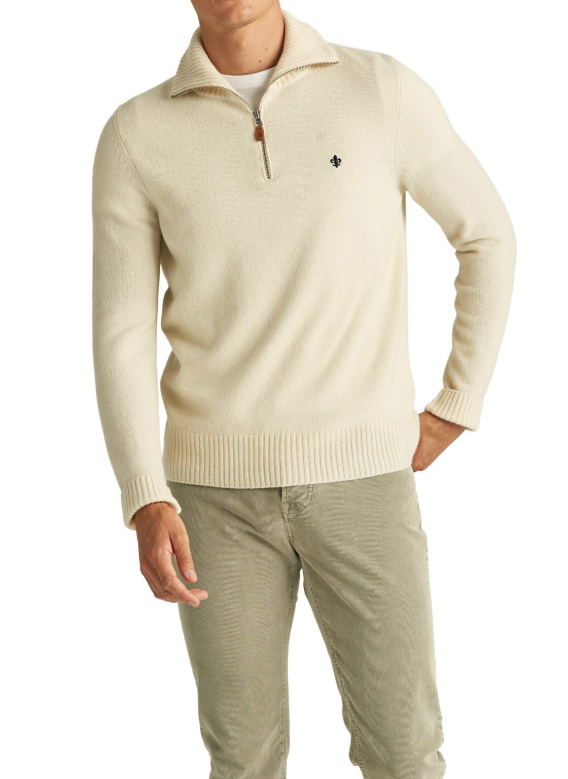 Morris Stockholm Kieran Half Zip - Off-White | Follestad