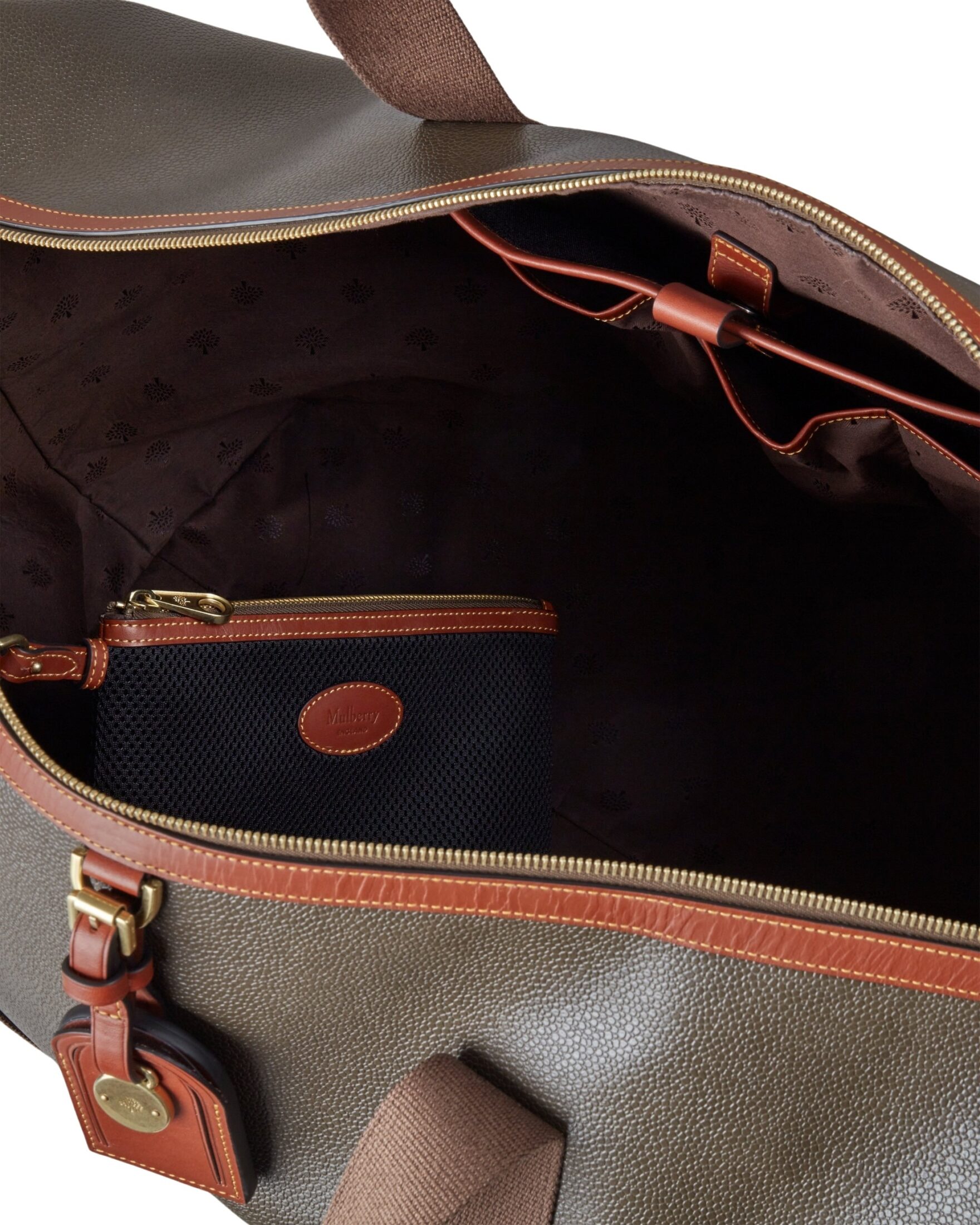 Mulberry Heritage Large Clipper - Mole & Cognac Printed BioVeg ...