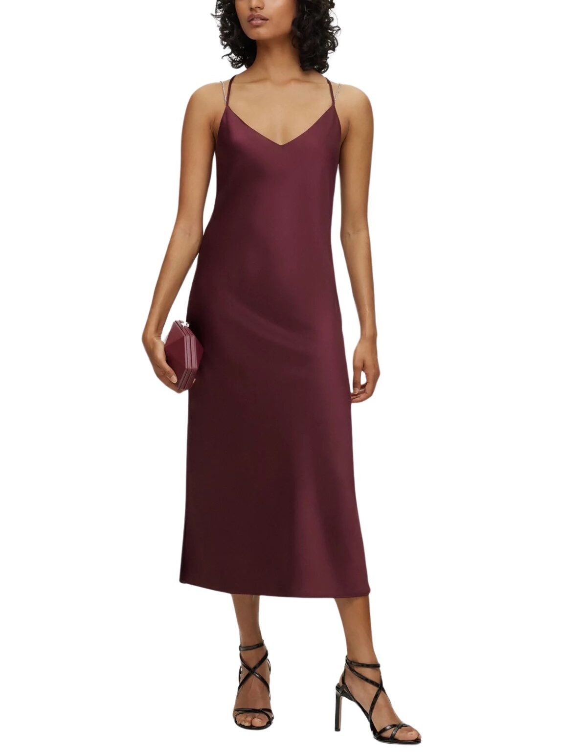 Boss Dechana Slip Dress - Burgunder | Follestad