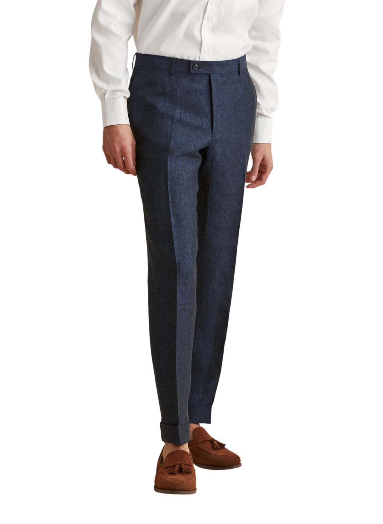 Morris Stockholm Jack Linen Suit Trs - Marine | Follestad