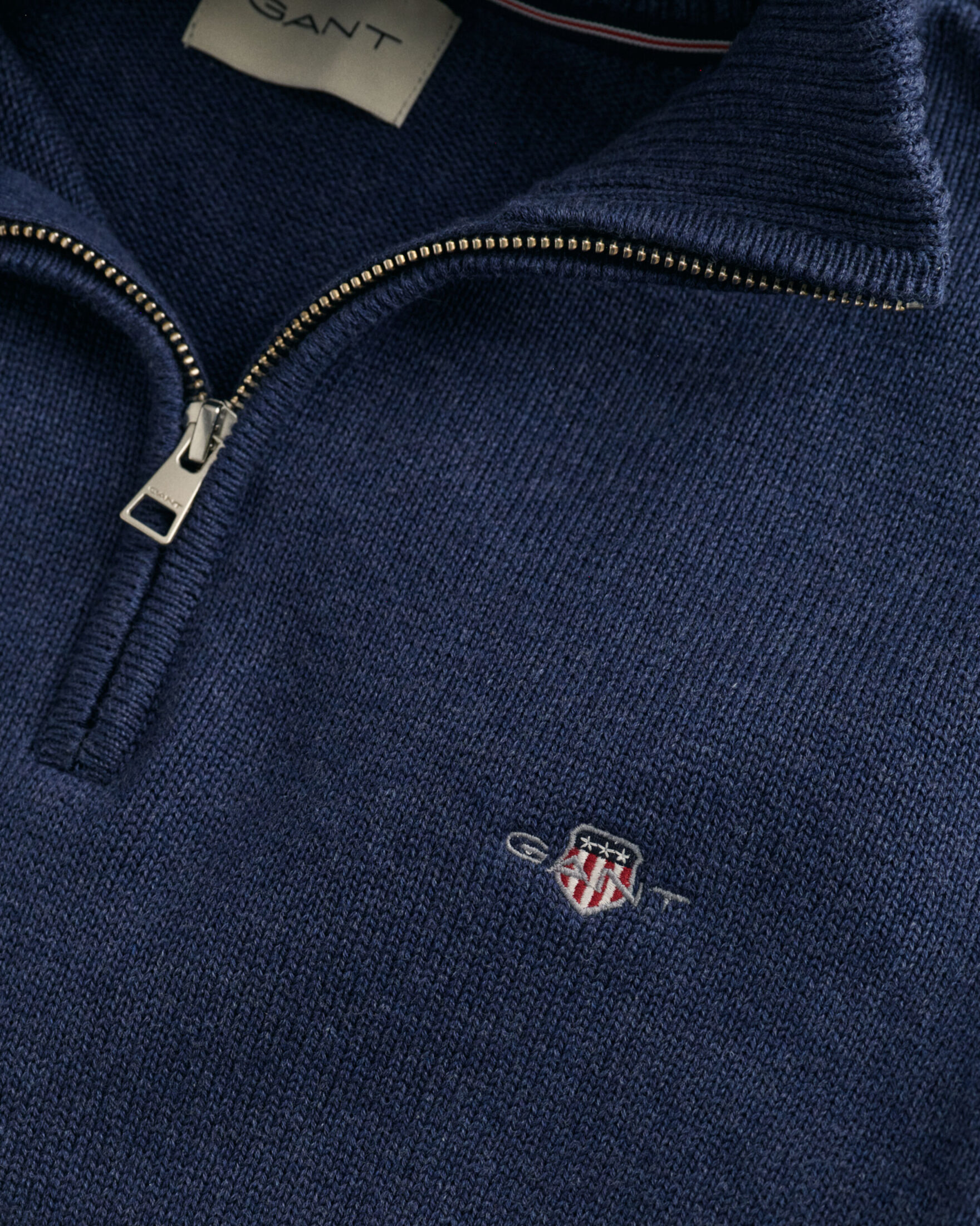 GANT Casual Cotton Half-Zip Sweater - Blå | Follestad