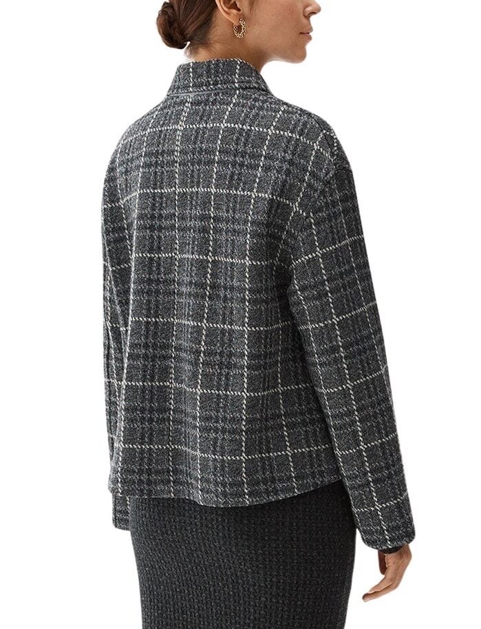 Busnel Becky Jacket Grey Melange Check - Grå | Follestad