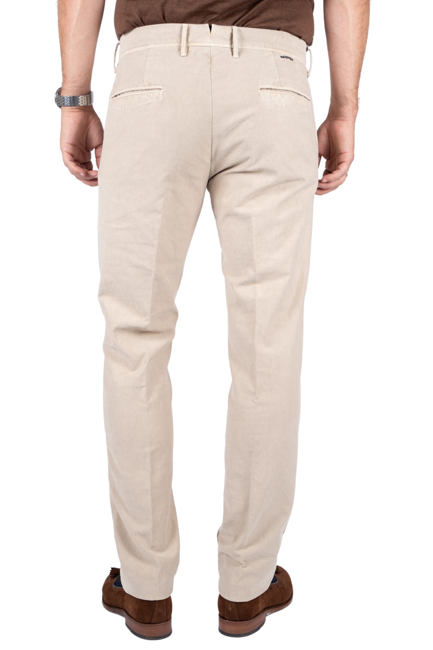 Incotex Slim Fit Garment Dyed Slacks - Beige | Follestad