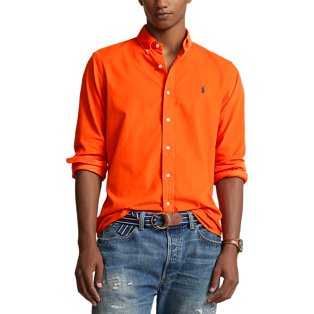 Polo Ralph Lauren Custom Fit Corduroy Shirt Oransje Follestad