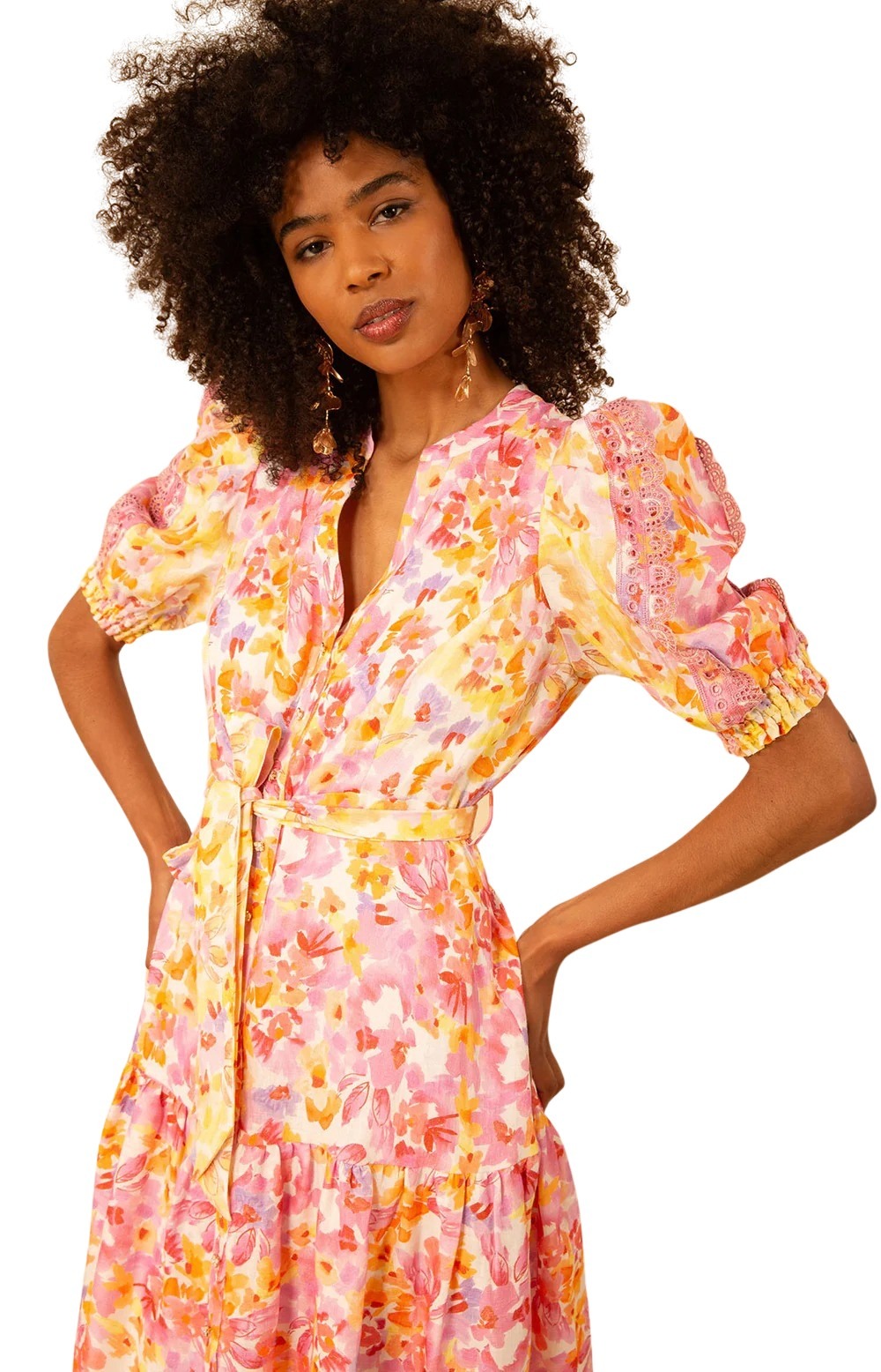 Hale Bob Hayden Linen Maxi Dress - Rosa | Follestad
