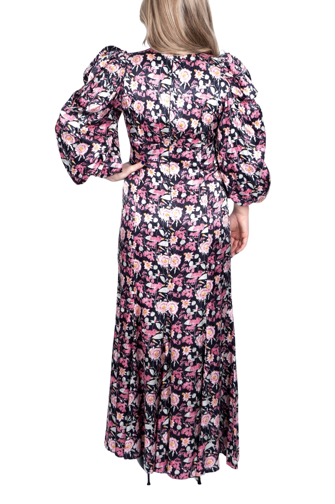 byTiMo Jacquard Rouching Dress - Rosa | Follestad