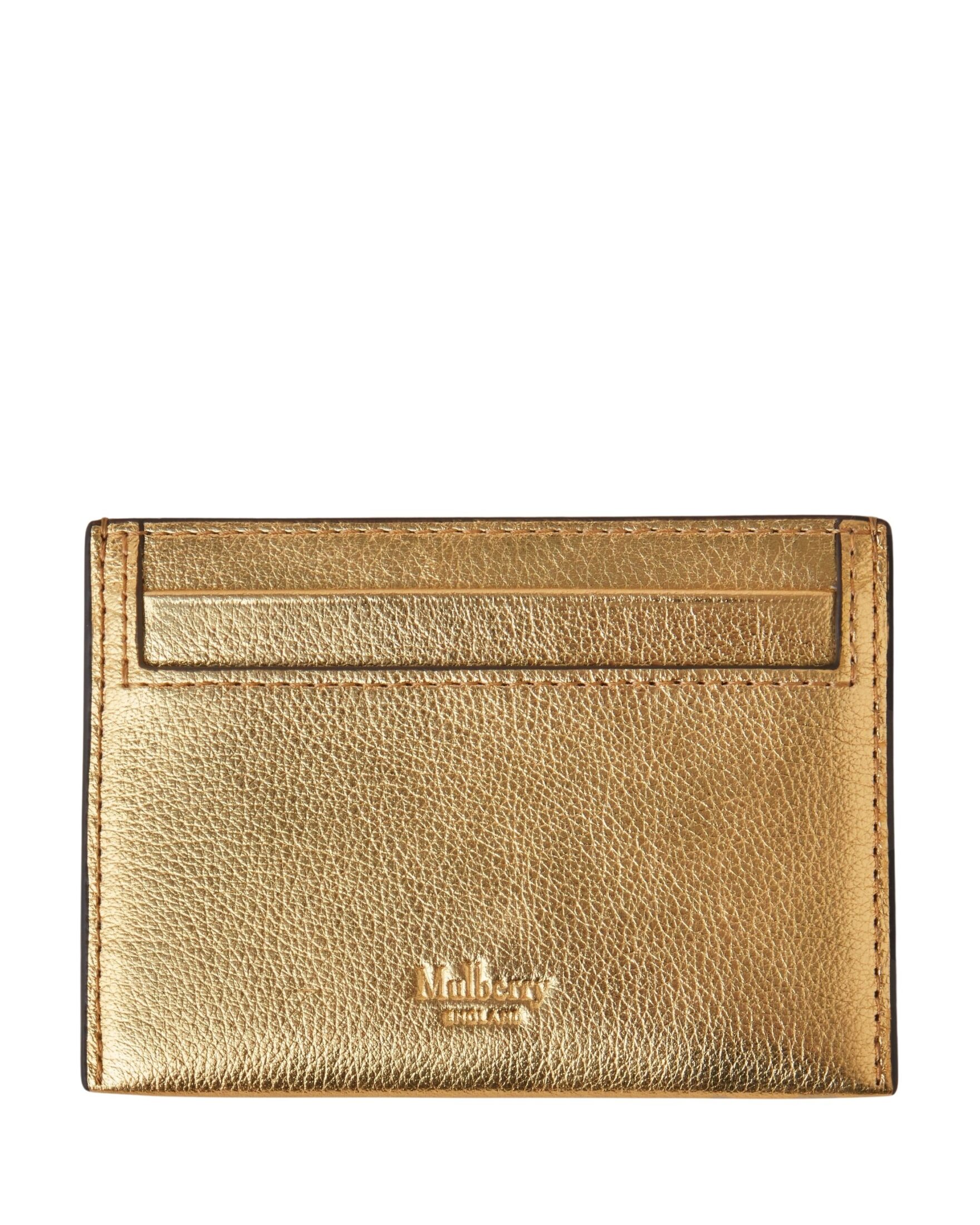 Mulberry Credit Card Slip - Soft Gold Washed Metallic Buffalo | Follestad