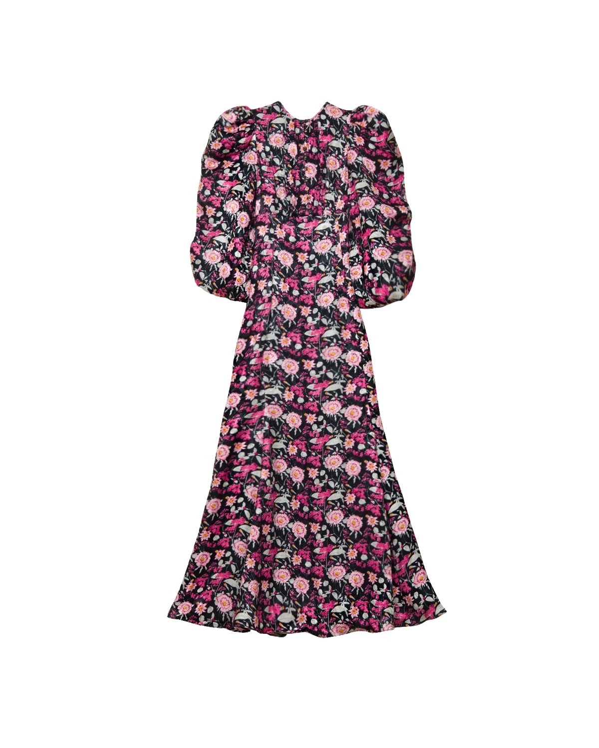 byTiMo Jacquard Rouching Dress - Rosa | Follestad