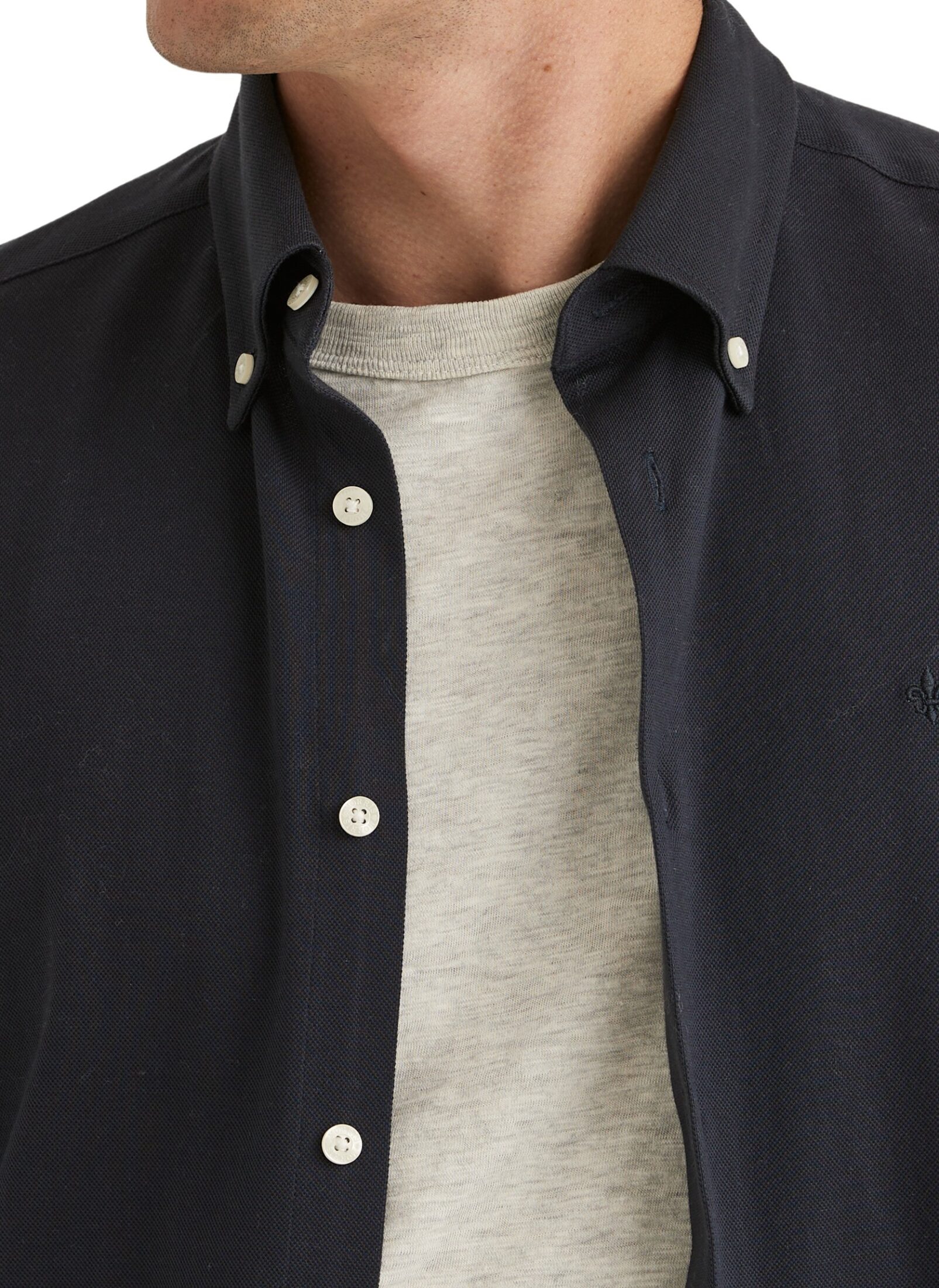 Morris Stockholm Eddie Pique Shirt - Marine | Follestad