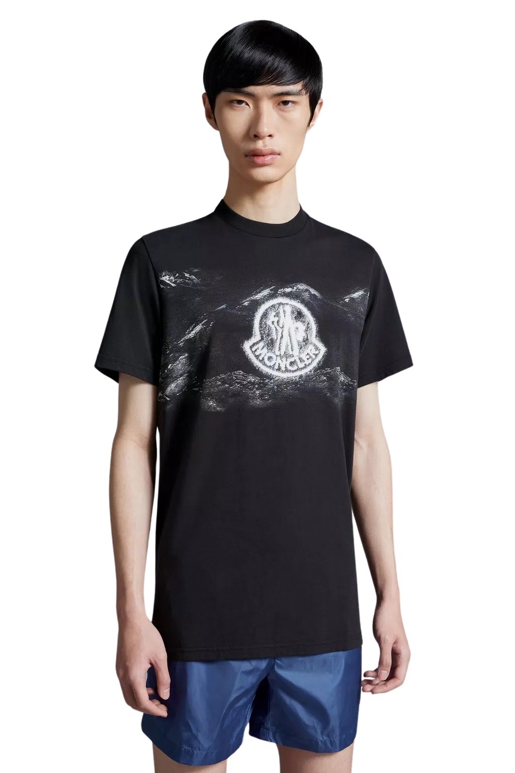Moncler Logo Motif T-Shirt - Sort | Follestad