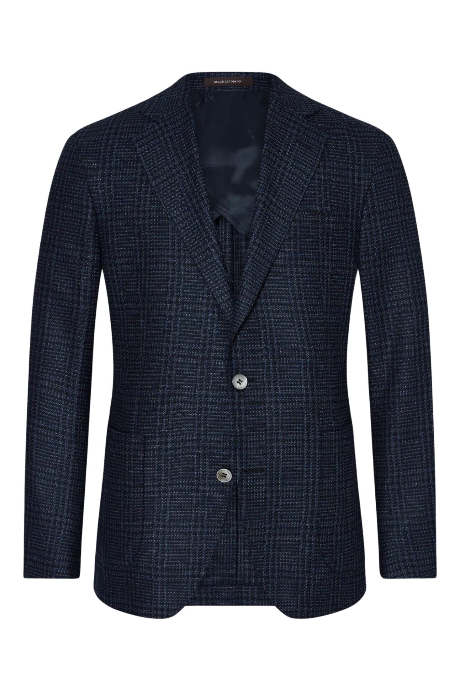 Oscar Jacobson Ferry Patch Soft Blazer - Marine/Ruter | Follestad