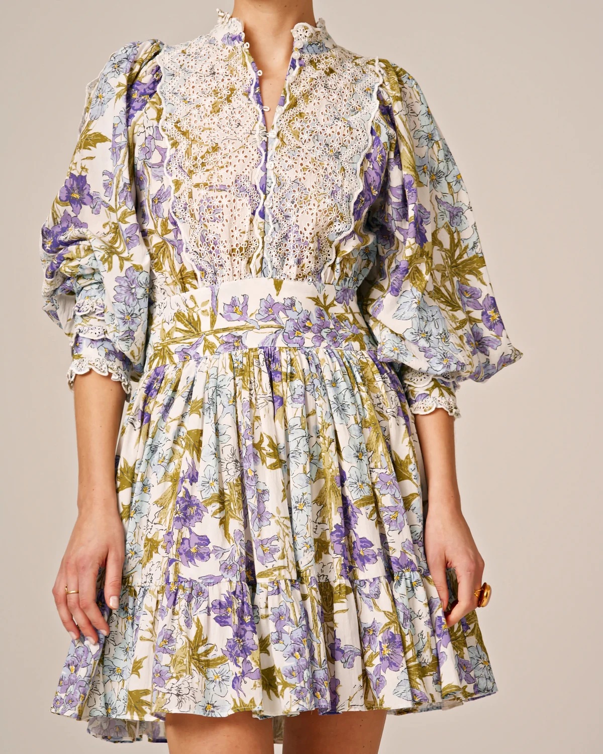 byTiMo Cotton Slub Mini Dress - Blossom | Follestad