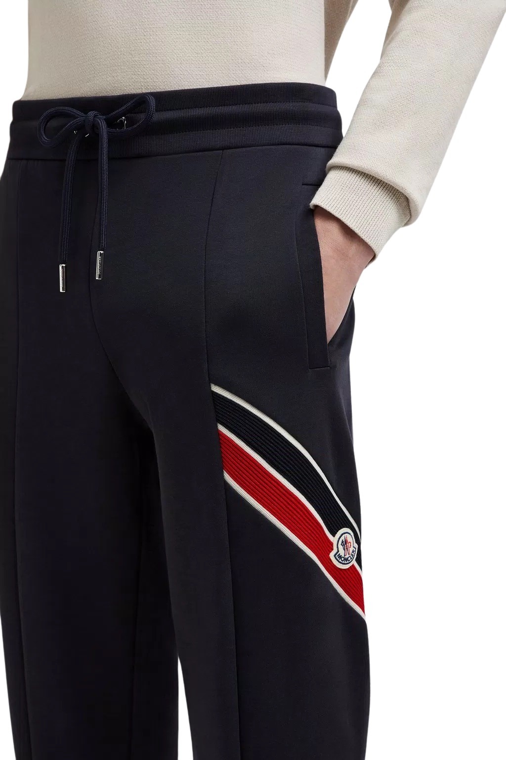 Moncler Tricolour Trim Track Pants - Marine | Follestad