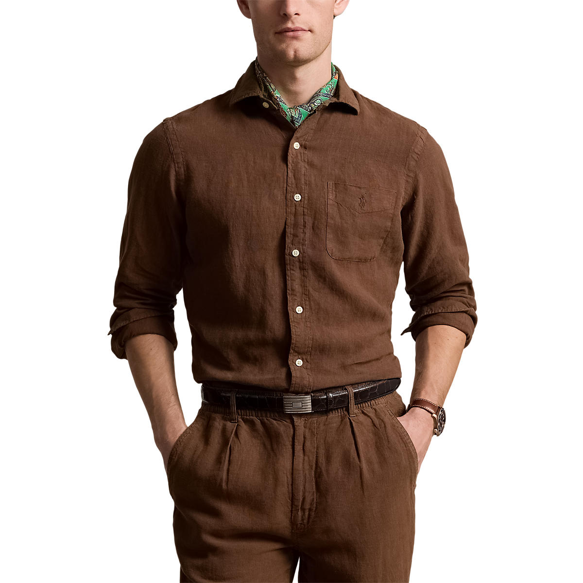 Polo Ralph Lauren Classic Fit Linen Shirt - Brun | Follestad