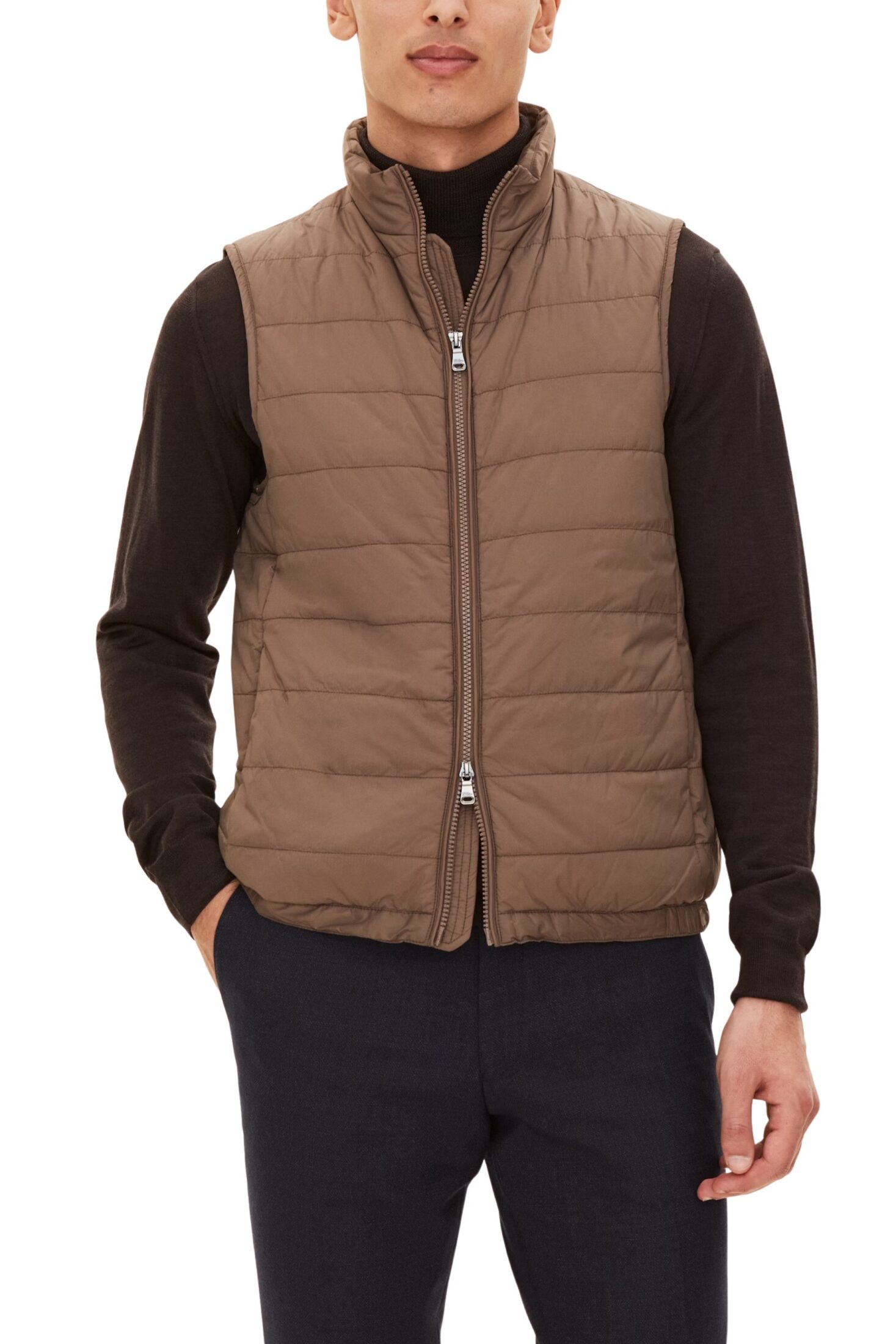 Oscar Jacobson Padded Liner Vest - Beige | Follestad
