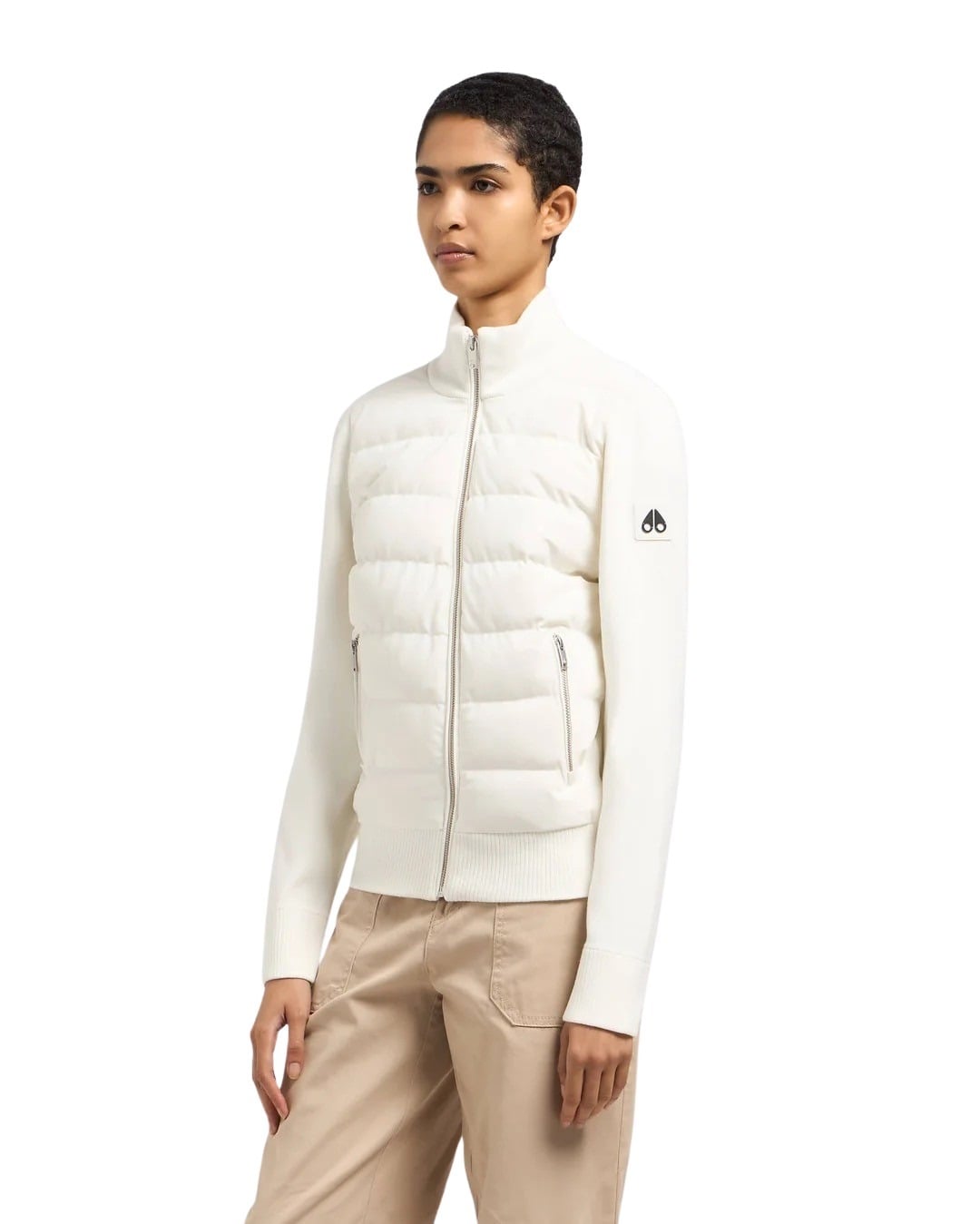 Moose Knuckles Josephine Hybrid Sweater - Plaster | Follestad