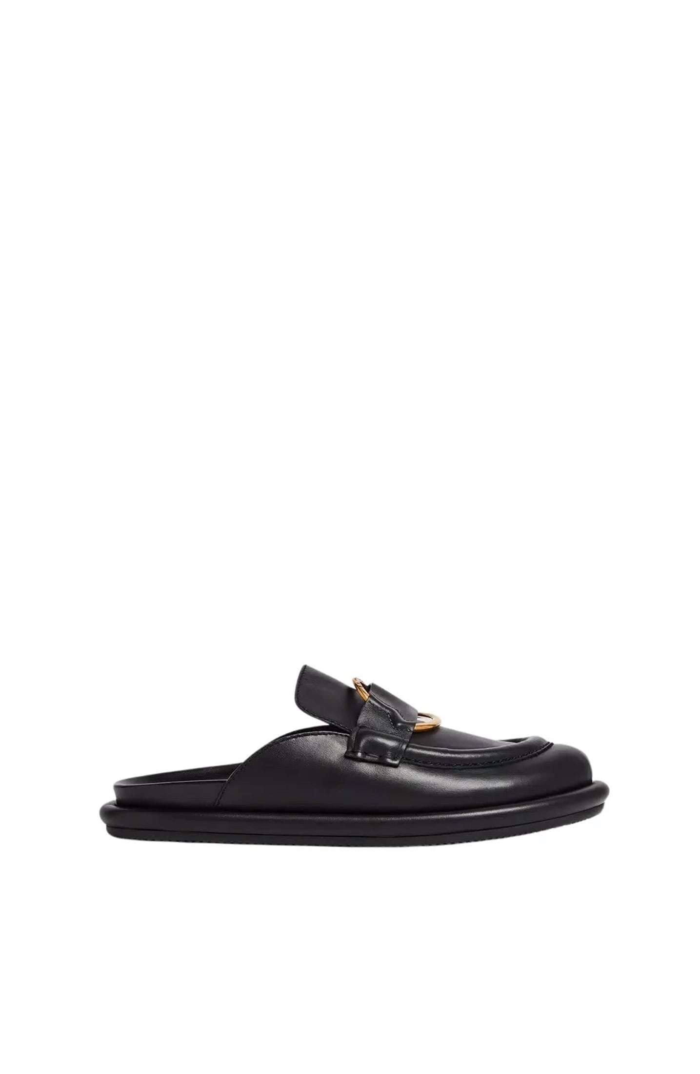 Moncler Bell Leather Mules - Sort | Follestad