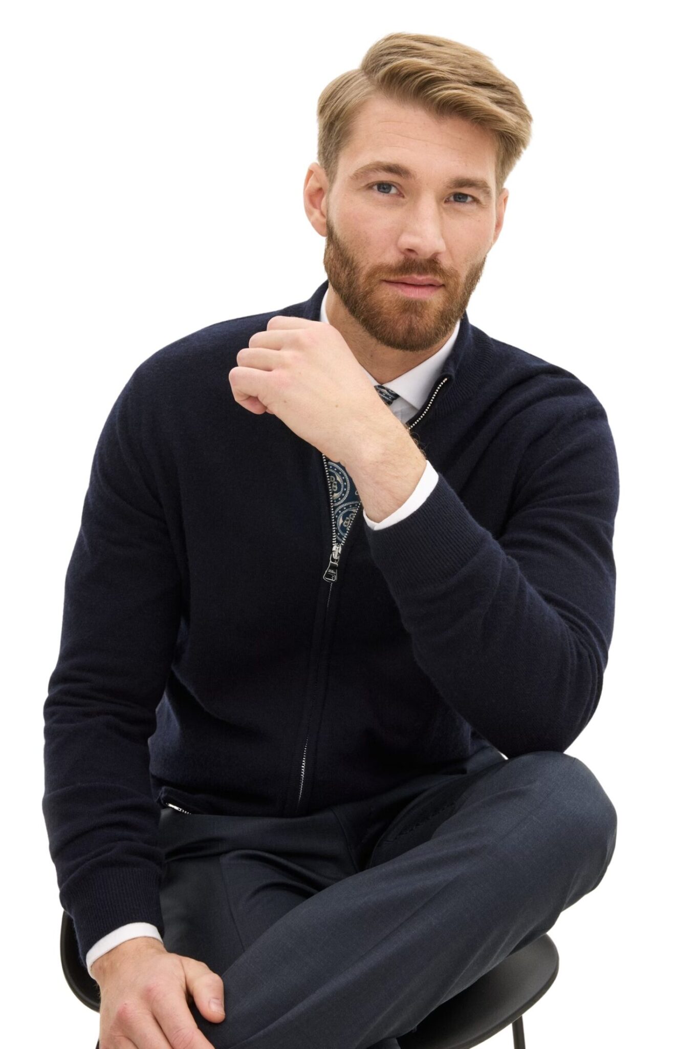 Oscar Jacobson Seb Cardigan - Marine | Follestad