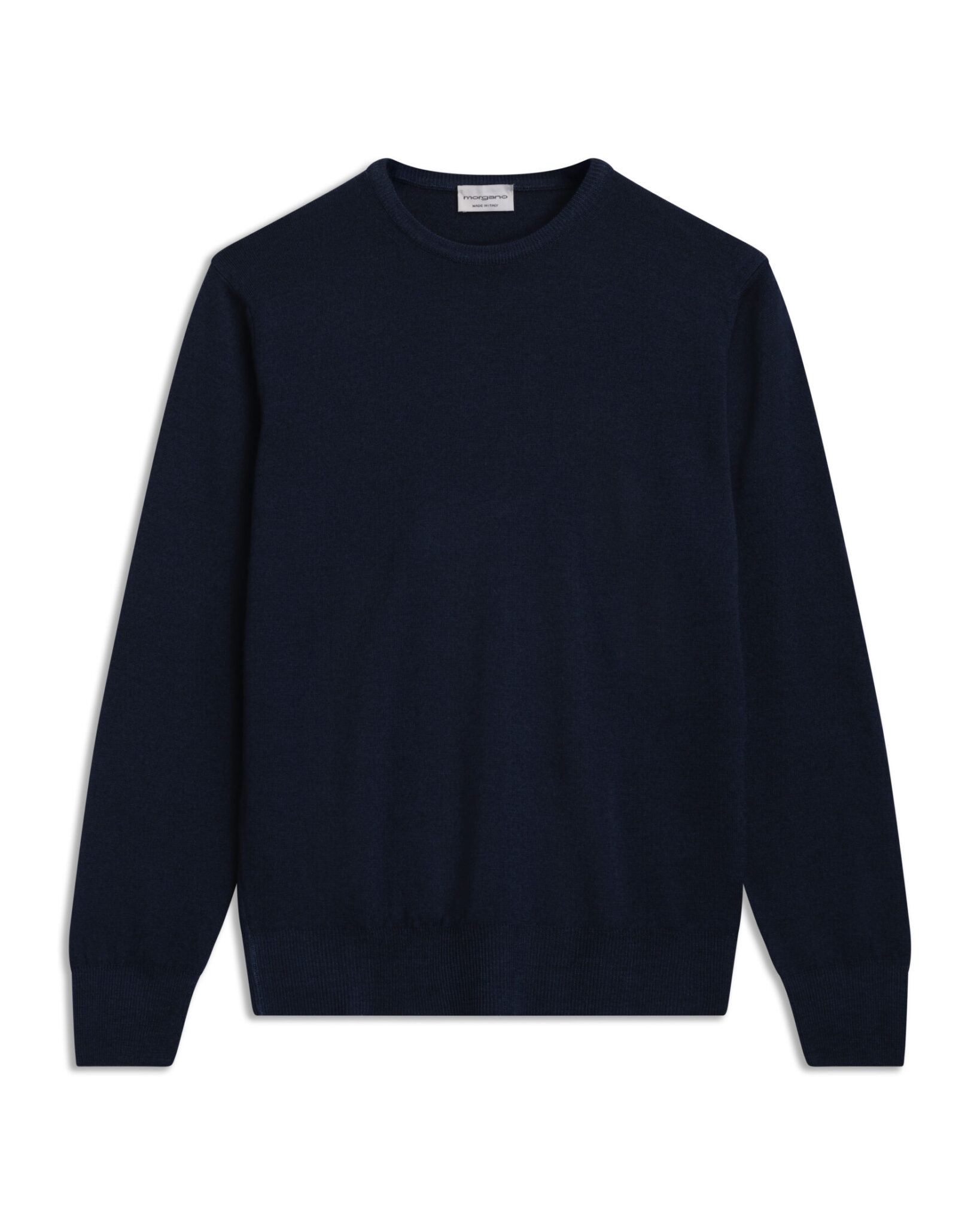 Morgano Fine Merino Wool Crewneck Sweater - Marine | Follestad